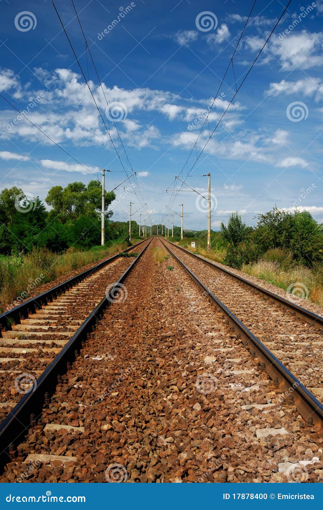 Electrified railway stock photo. Image of modern, track - 17878400