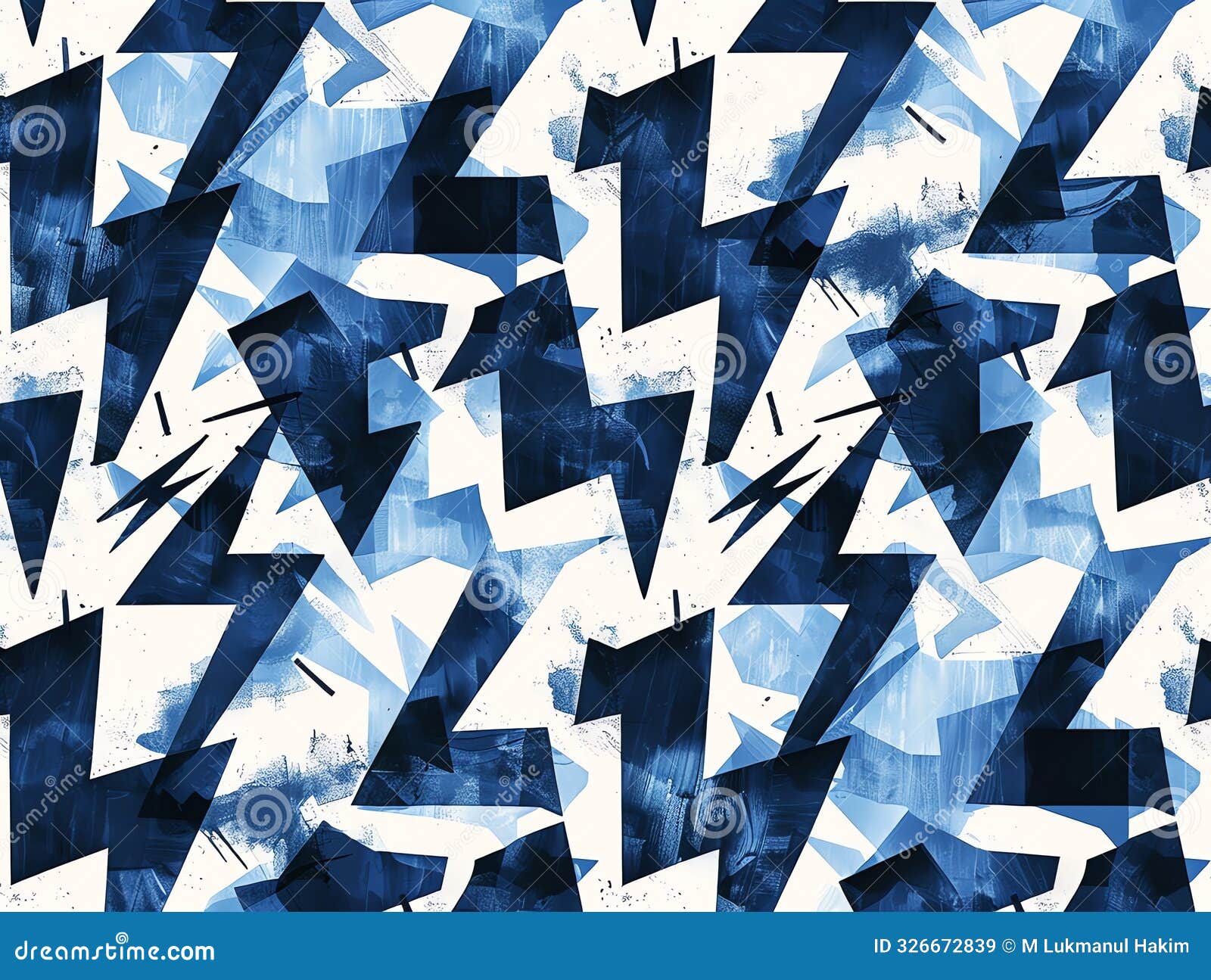 Electrifying Blue Lightning Bolt Pattern. Abstract and Energetic Design ...
