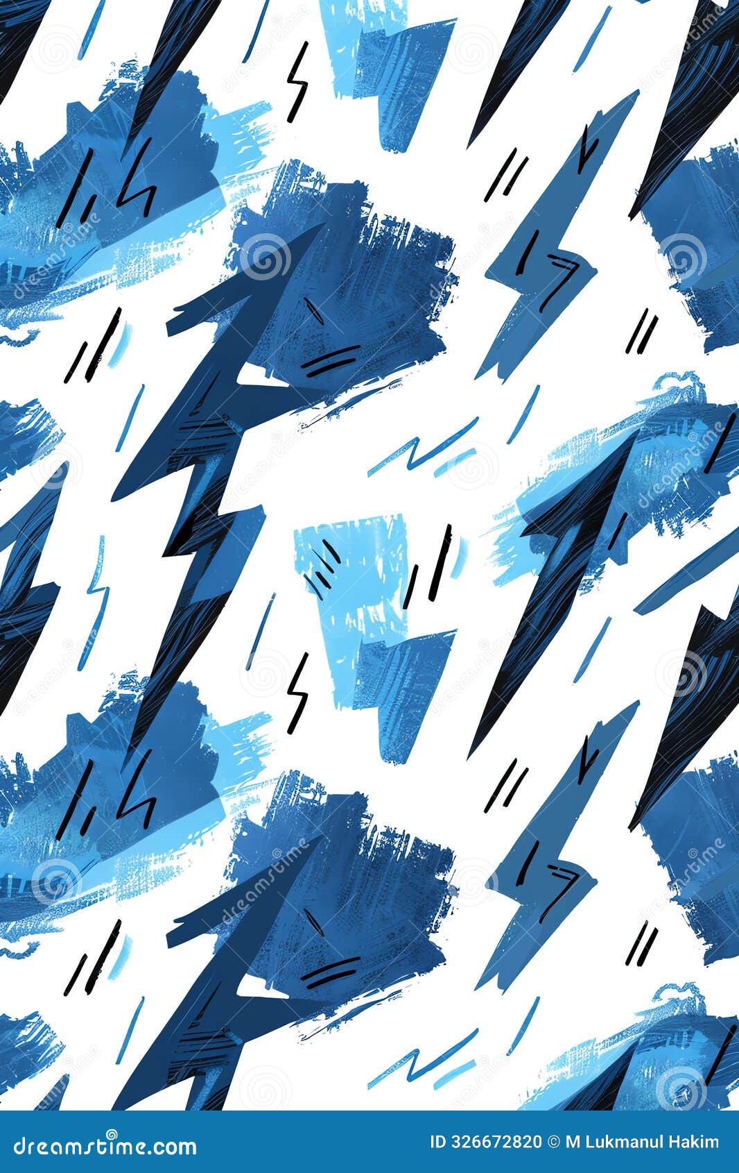 Electrifying Blue Lightning Bolt Pattern on White. Abstract and Dynamic ...