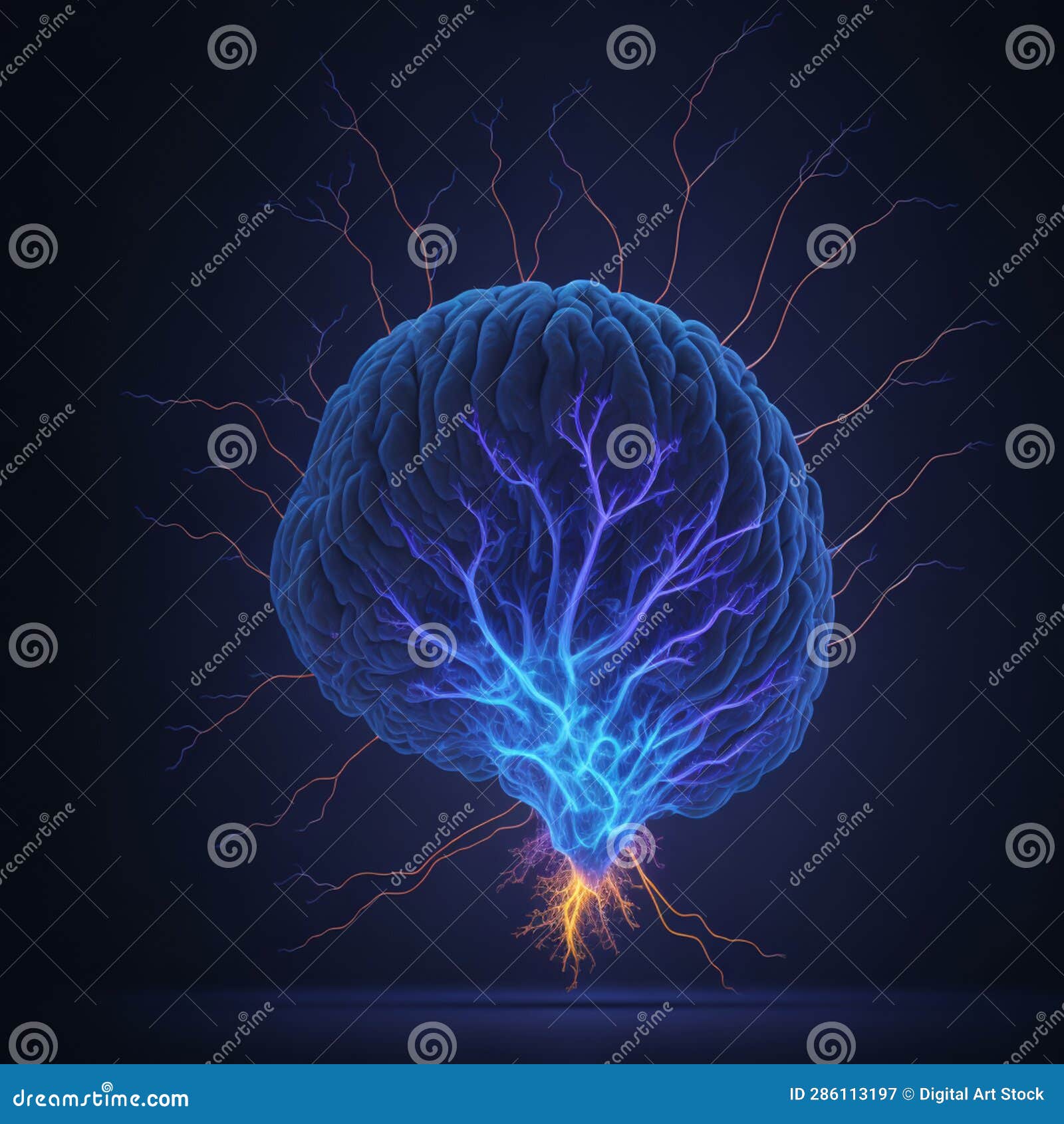 Electrifying Blue Lightning Represents the Power of Imagination and the ...