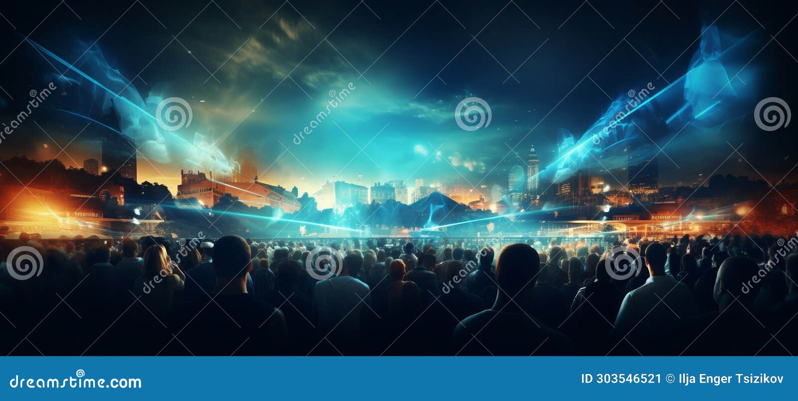 Electrifying Bokeh Background With Blurred Concert Visuals And Lively ...