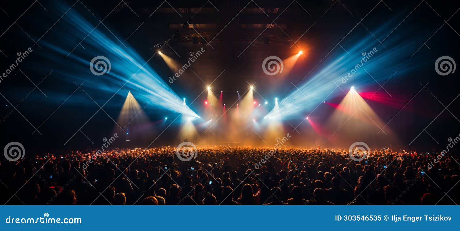 Electrifying Bokeh Background With Blurred Concert Visuals And Lively ...