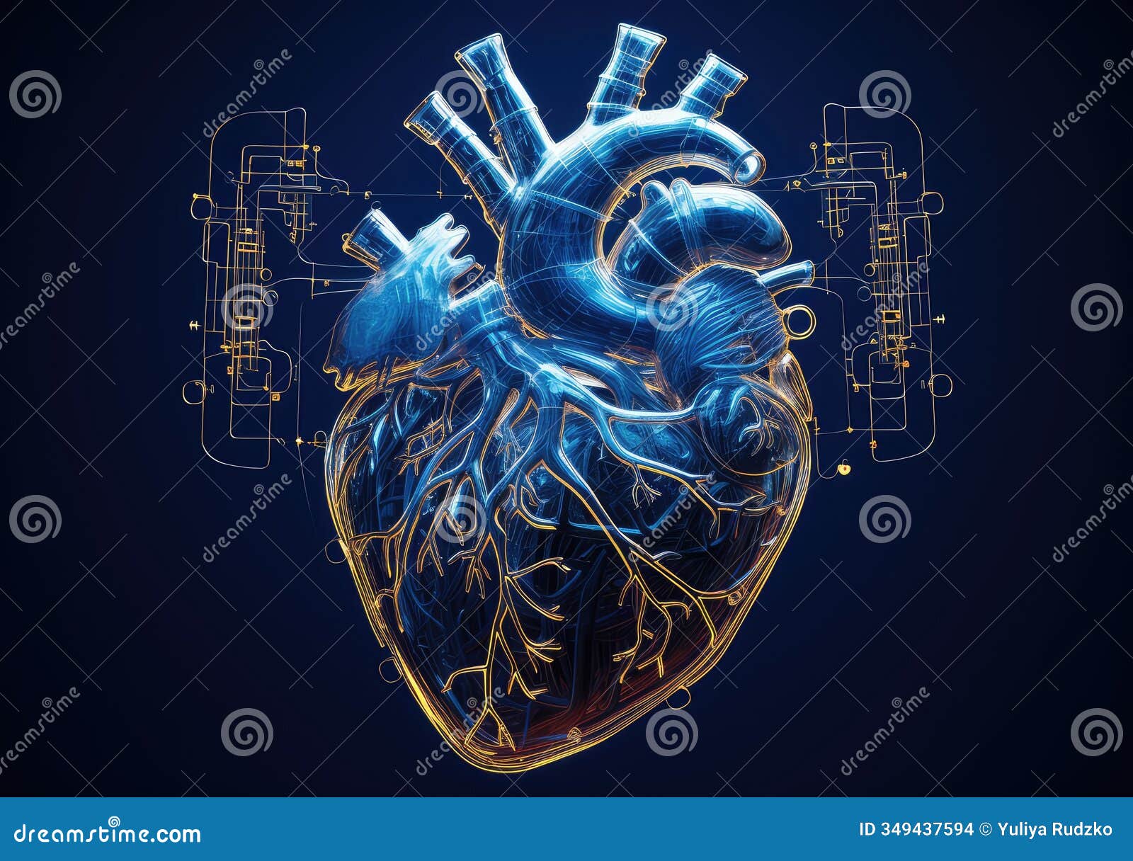 Electrifying Heartbeat: an Artistic Illustration of a Heart with ...