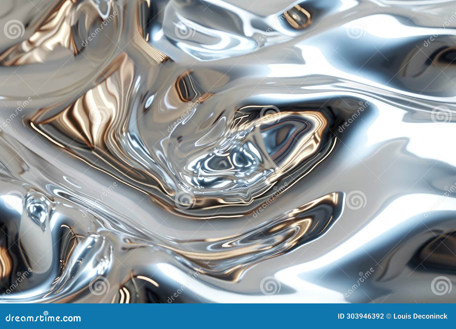 Electrifying Liquid Metallic Blobs Stock Illustration - Illustration of ...