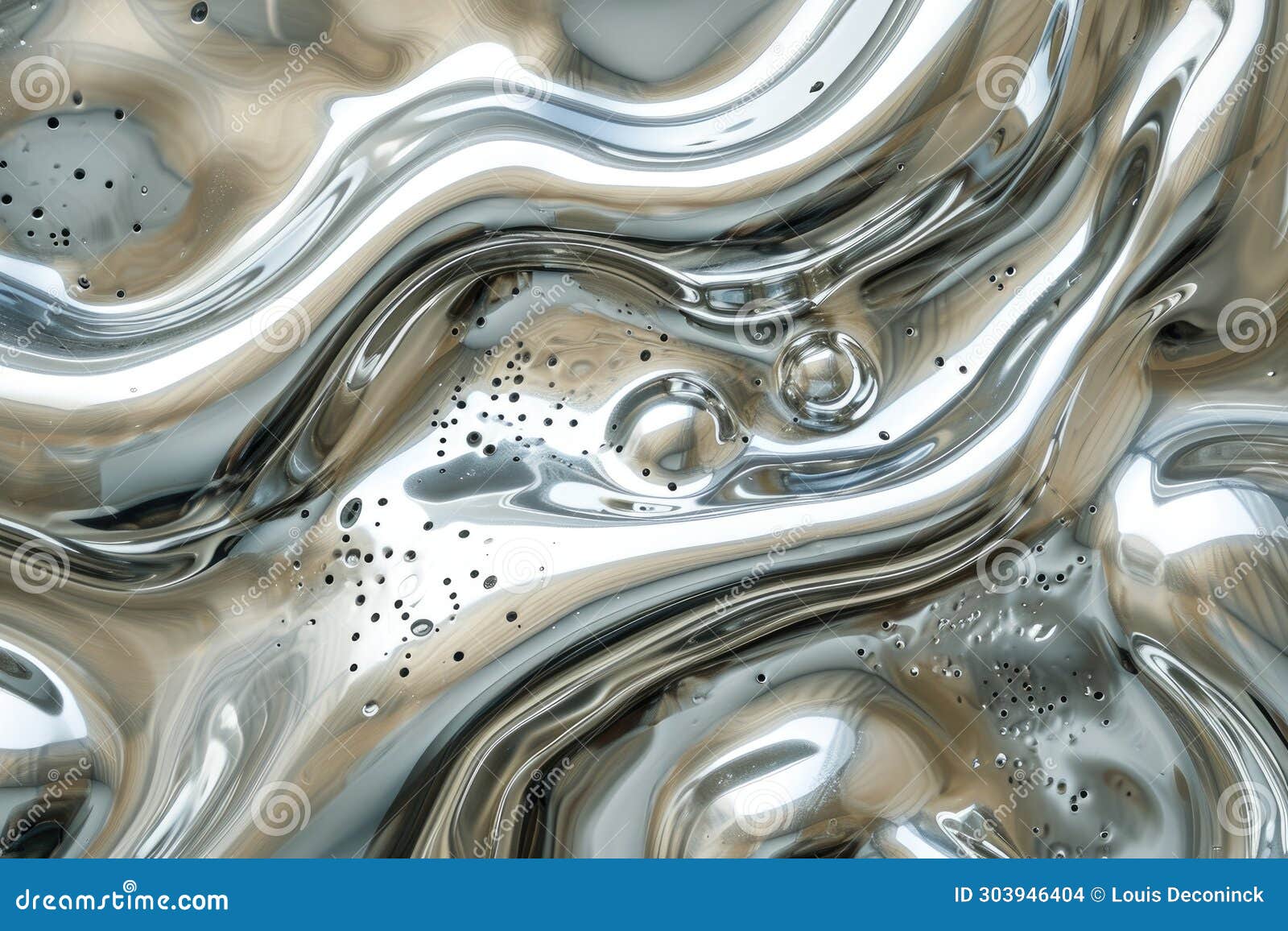 Electrifying Liquid Metallic Blobs Stock Illustration - Illustration of ...