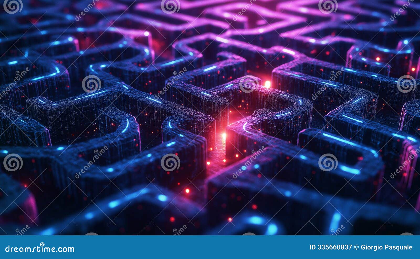 Electrifying Maze of Neural Pathways Illuminated in a Cosmic Abyss: a ...