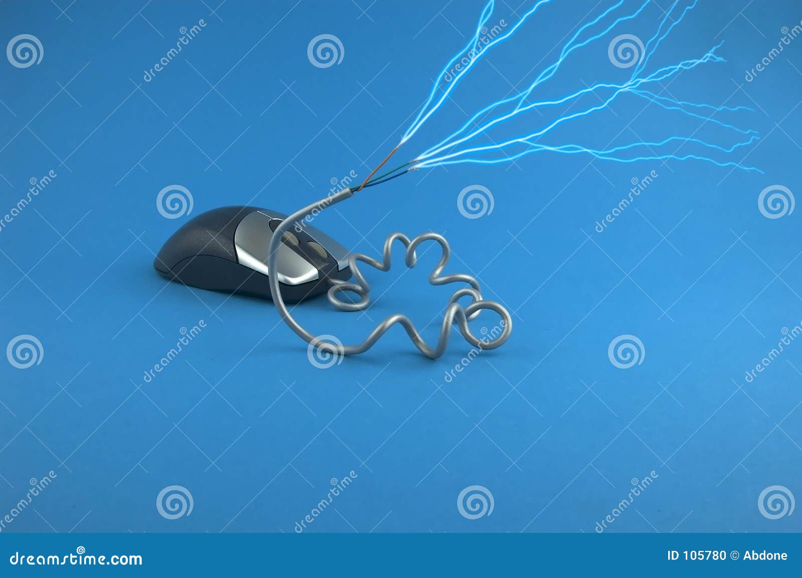 Electrifying Mouse. stock photo. Image of graphic, electronic - 105780