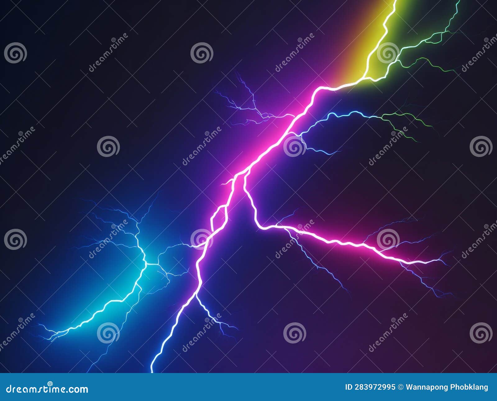 Dynamic Lightning Vibrant Colors and Intense Motion in an Atmospheric ...