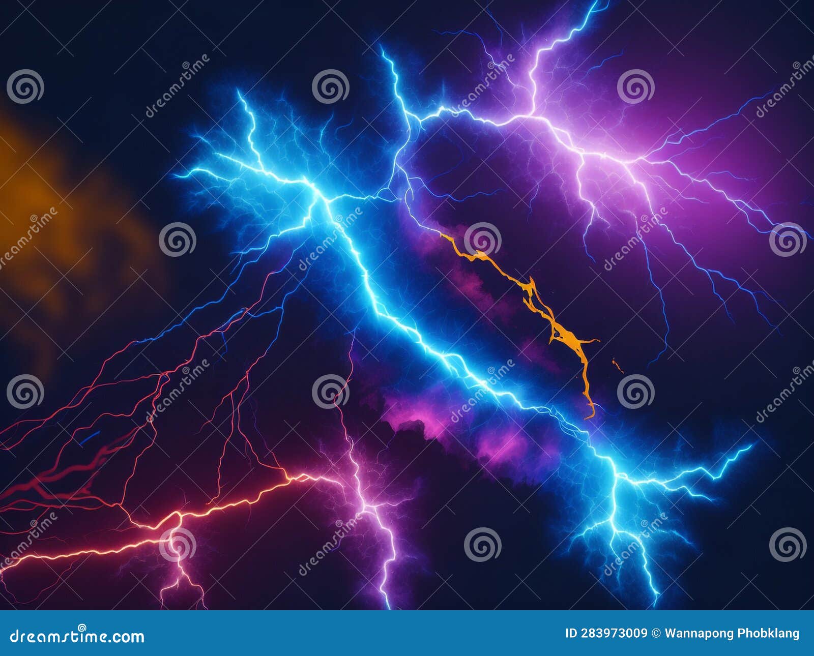 Dynamic Lightning Vibrant Colors and Intense Motion in an Atmospheric ...