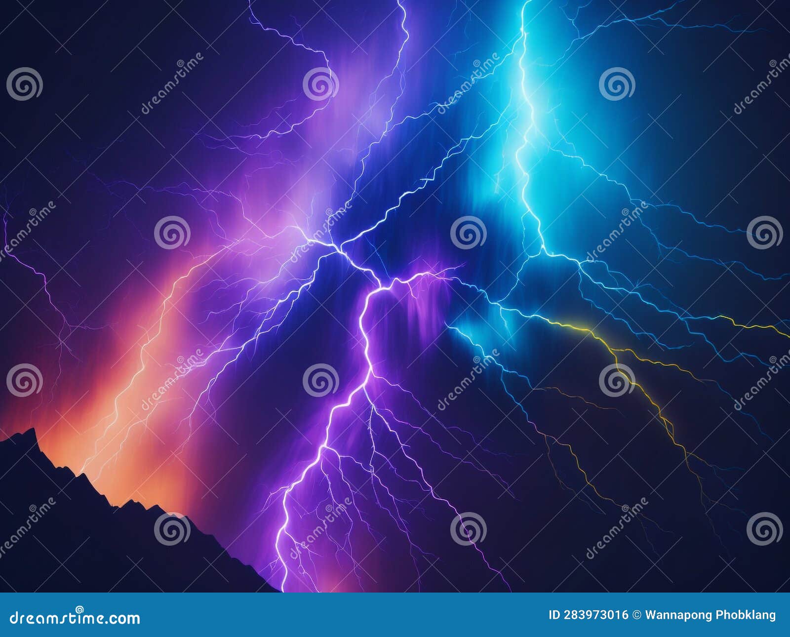 Dynamic Lightning Vibrant Colors and Intense Motion in an Atmospheric ...