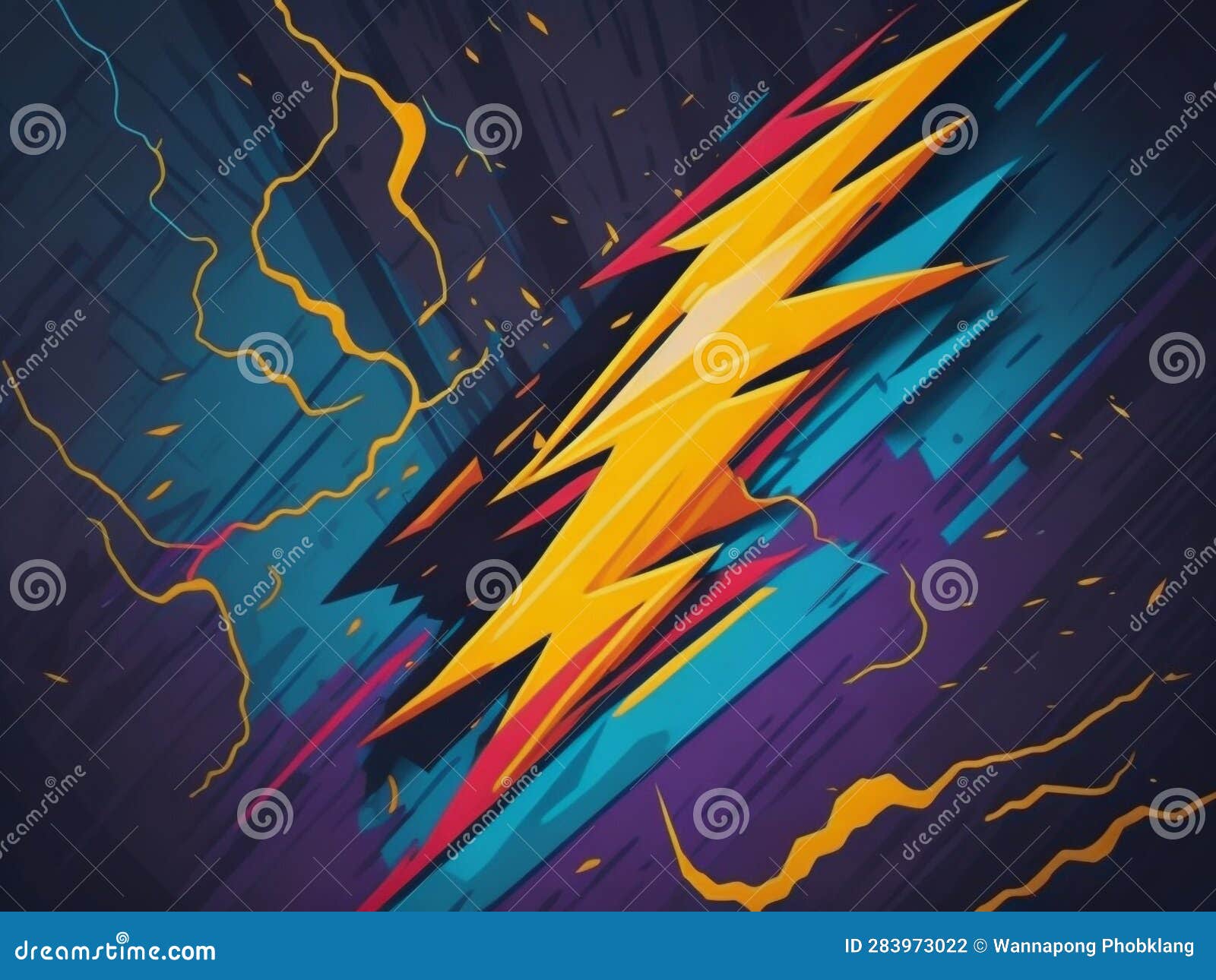 Dynamic Lightning Vibrant Colors and Intense Motion in an Atmospheric ...