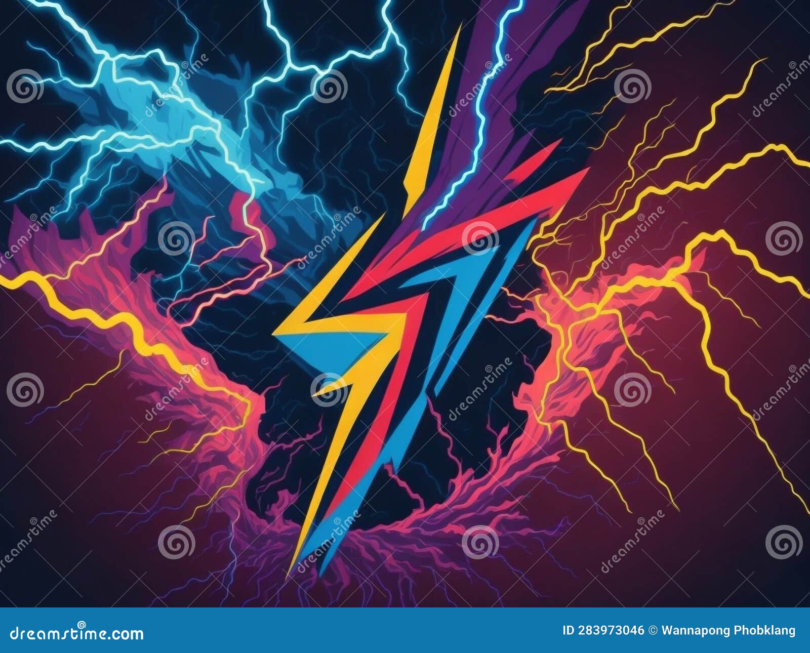 Dynamic Lightning Vibrant Colors and Intense Motion in an Atmospheric ...