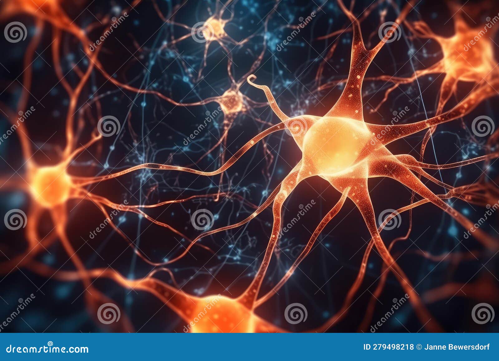 Electrifying Neural Pathways: Active Nerve Cells Forming a Vibrant ... Electrifying Neural Pathways: Active Nerve Cells Forming a Vibrant ...