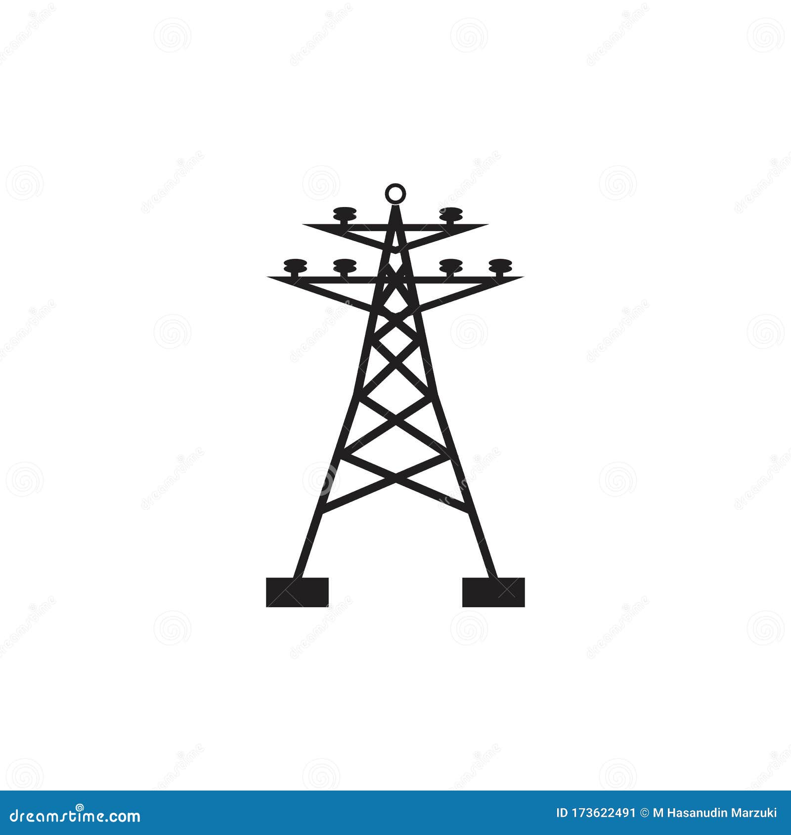 Electrical tower logo stock vector. Illustration of pole - 173622491