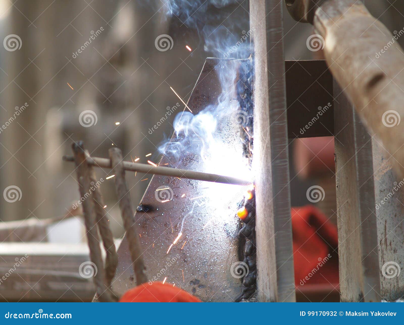 Electro arc welding stock photo. Image of welding, welder - 99170932