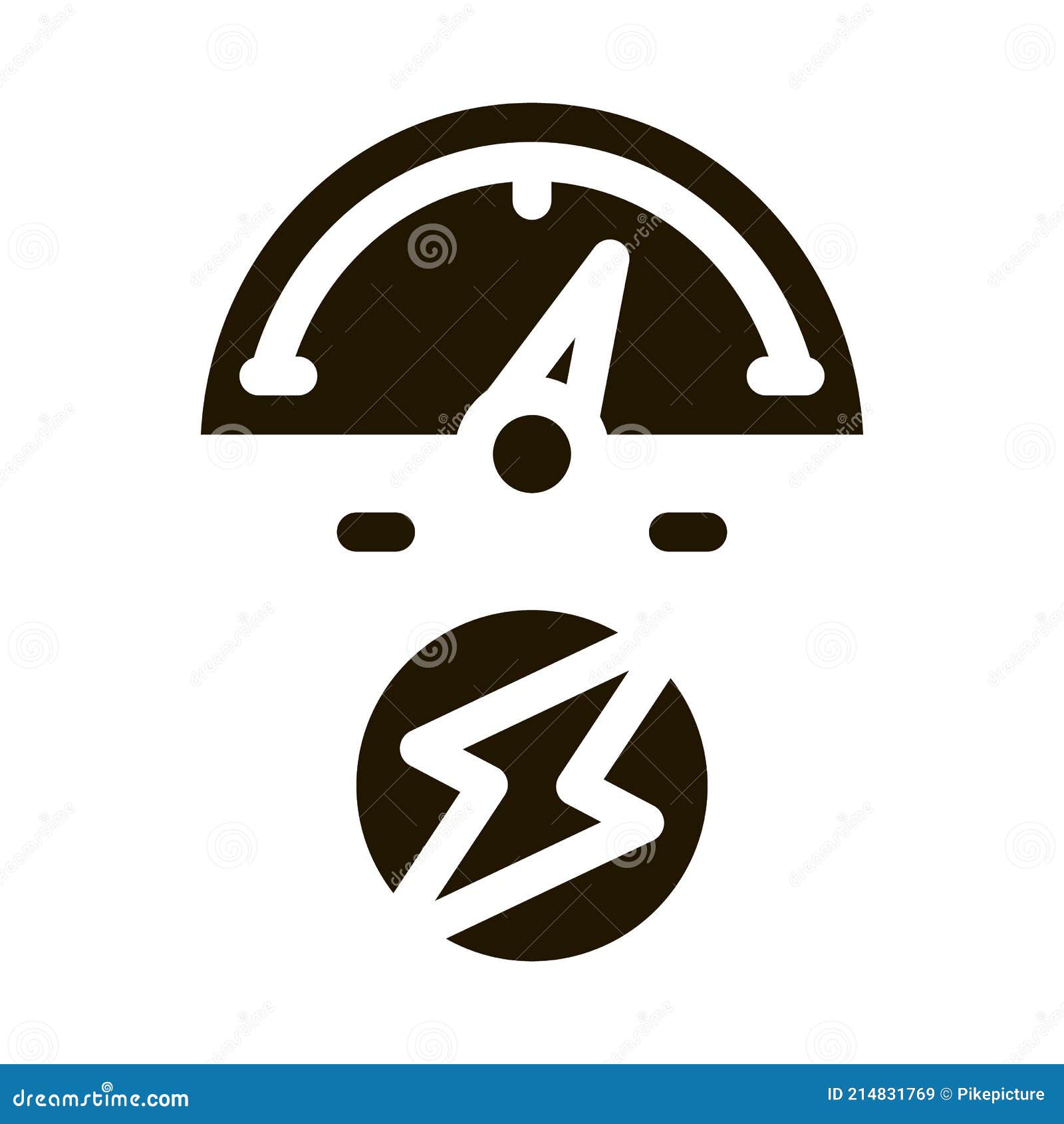 Electro Car Charge Sensor Icon Vector Glyph Illustration Stock Vector ...