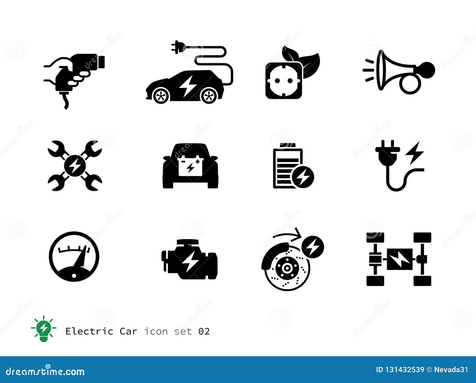 Electro Car Icons Collection Stock Vector - Illustration of alternative ...
