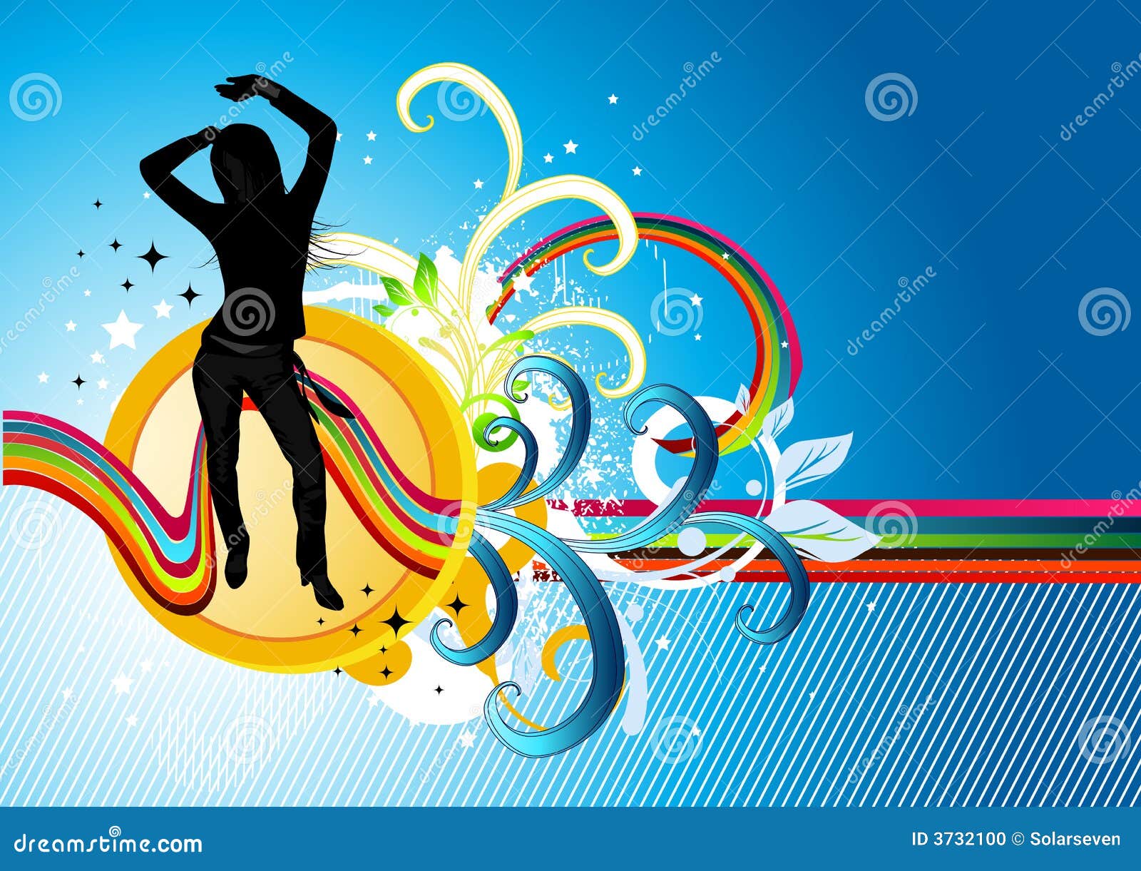 Electro Dance Flux stock vector. Illustration of beautiful - 3732100