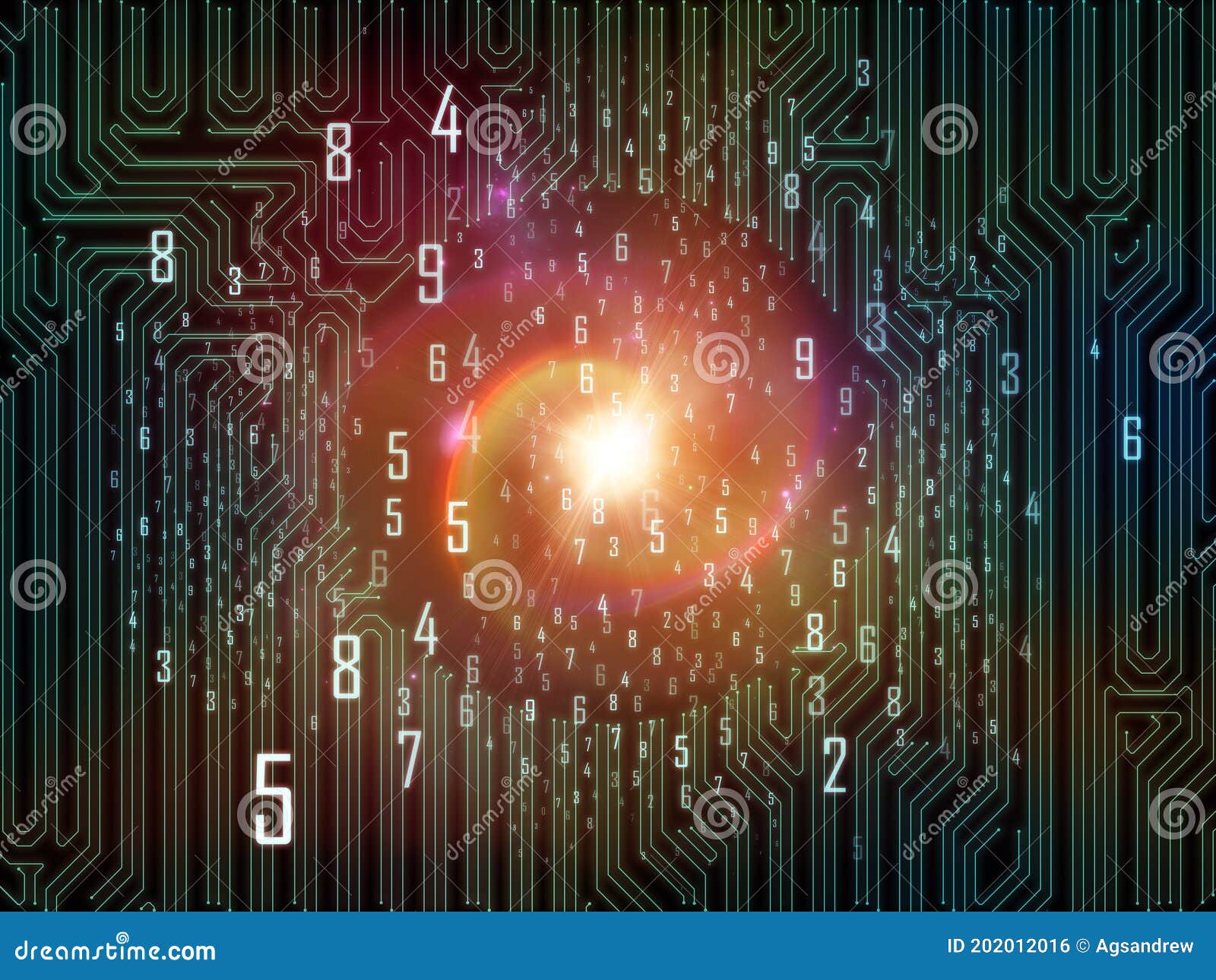 Electro-Digital Grid stock photo. Image of research - 202012016