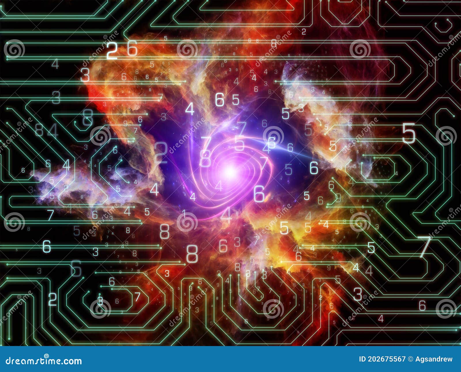 Electro-Digital Grid stock illustration. Illustration of bright - 202675567