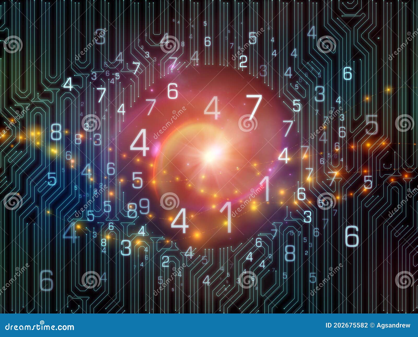 Electro-Digital Grid stock illustration. Illustration of symbol - 202675582