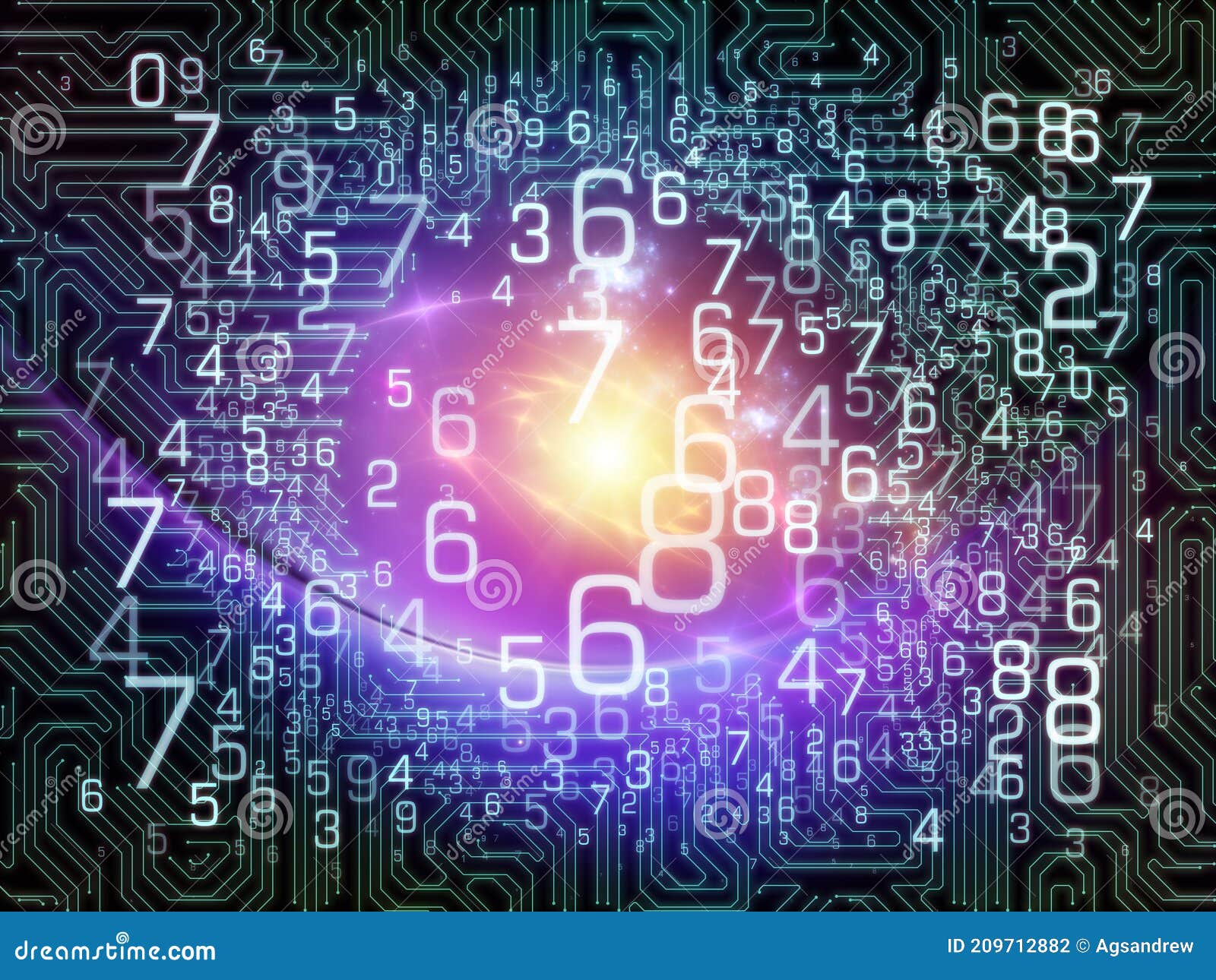 Electro-Digital Grid stock illustration. Illustration of technology ...