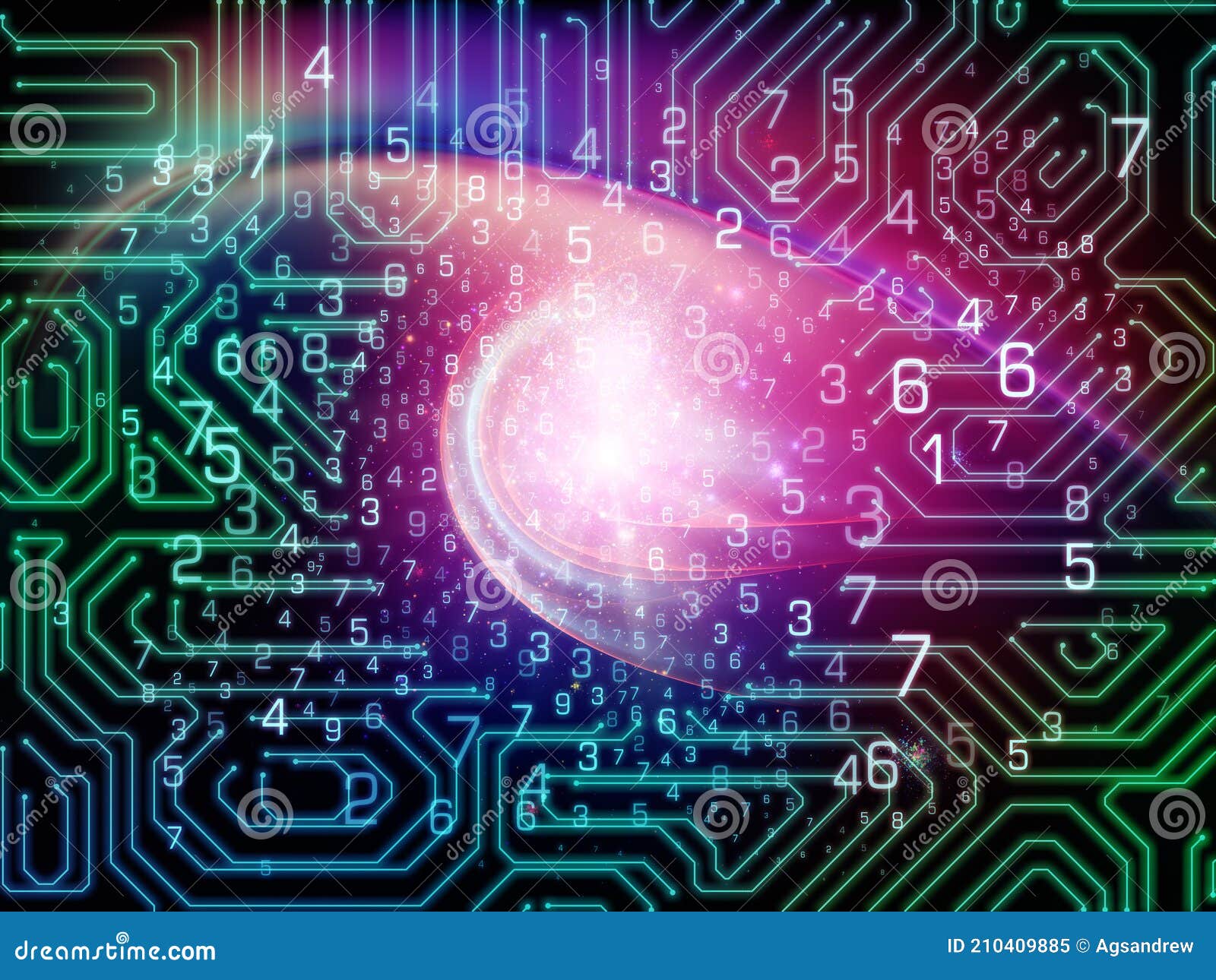 Electro-Digital Grid stock illustration. Illustration of glow - 210409885