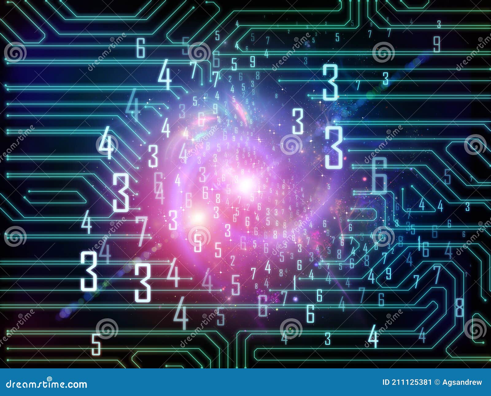 Electro-Digital Grid stock illustration. Illustration of shine - 211125381