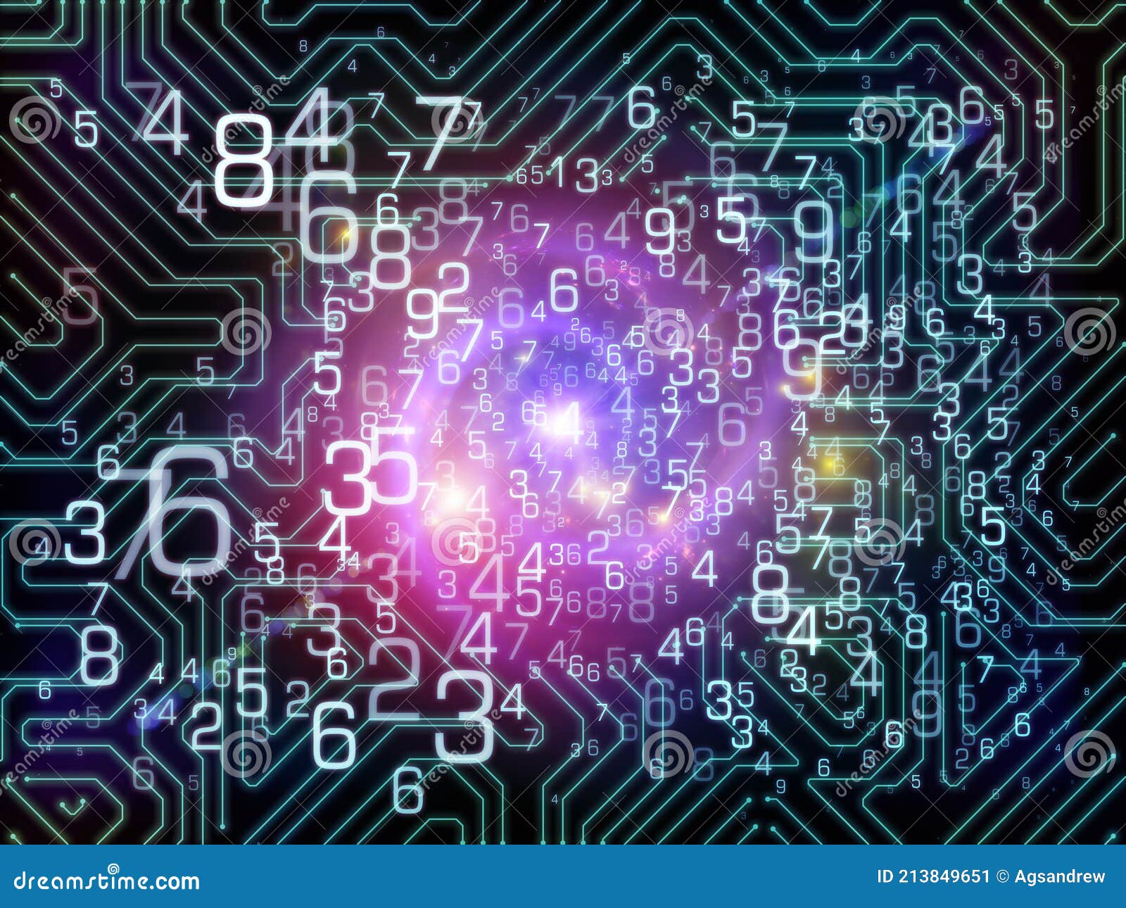 Electro-Digital Grid stock illustration. Illustration of information ...