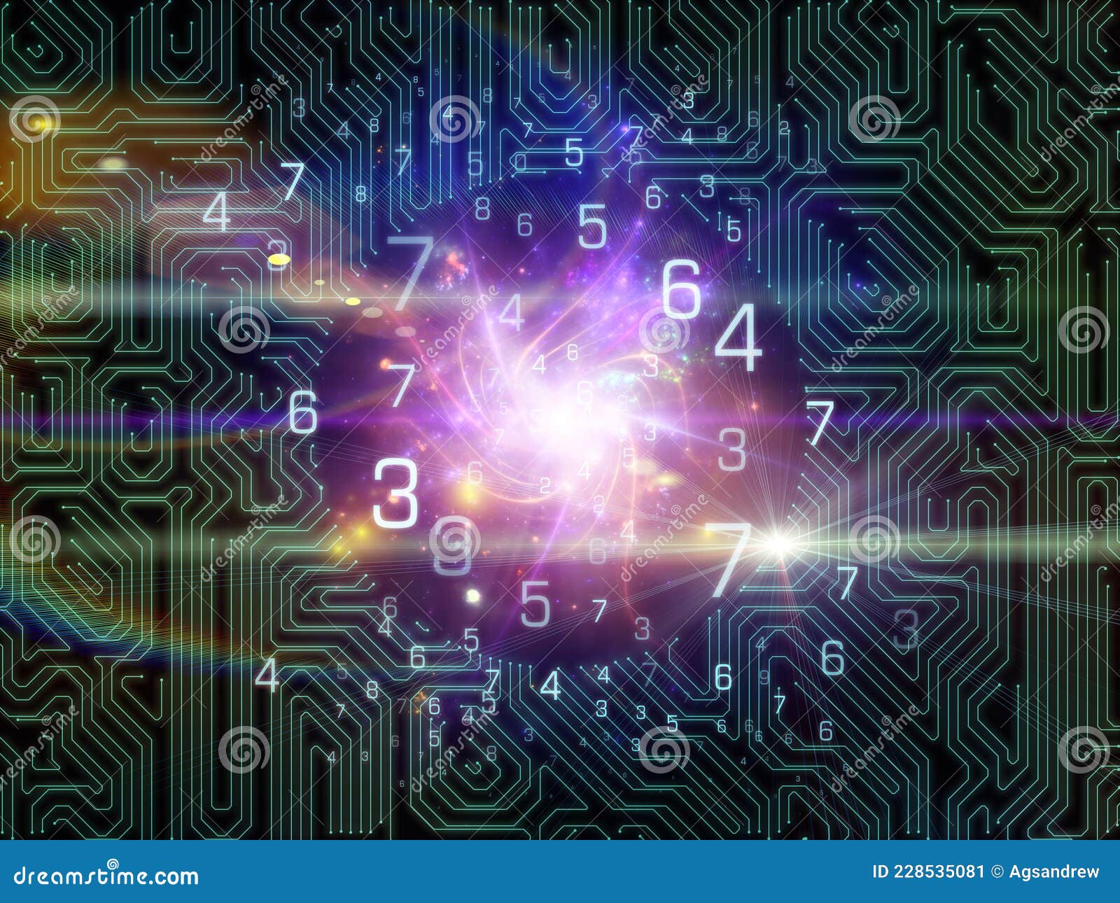 Electro-Digital Grid stock illustration. Illustration of communication ...