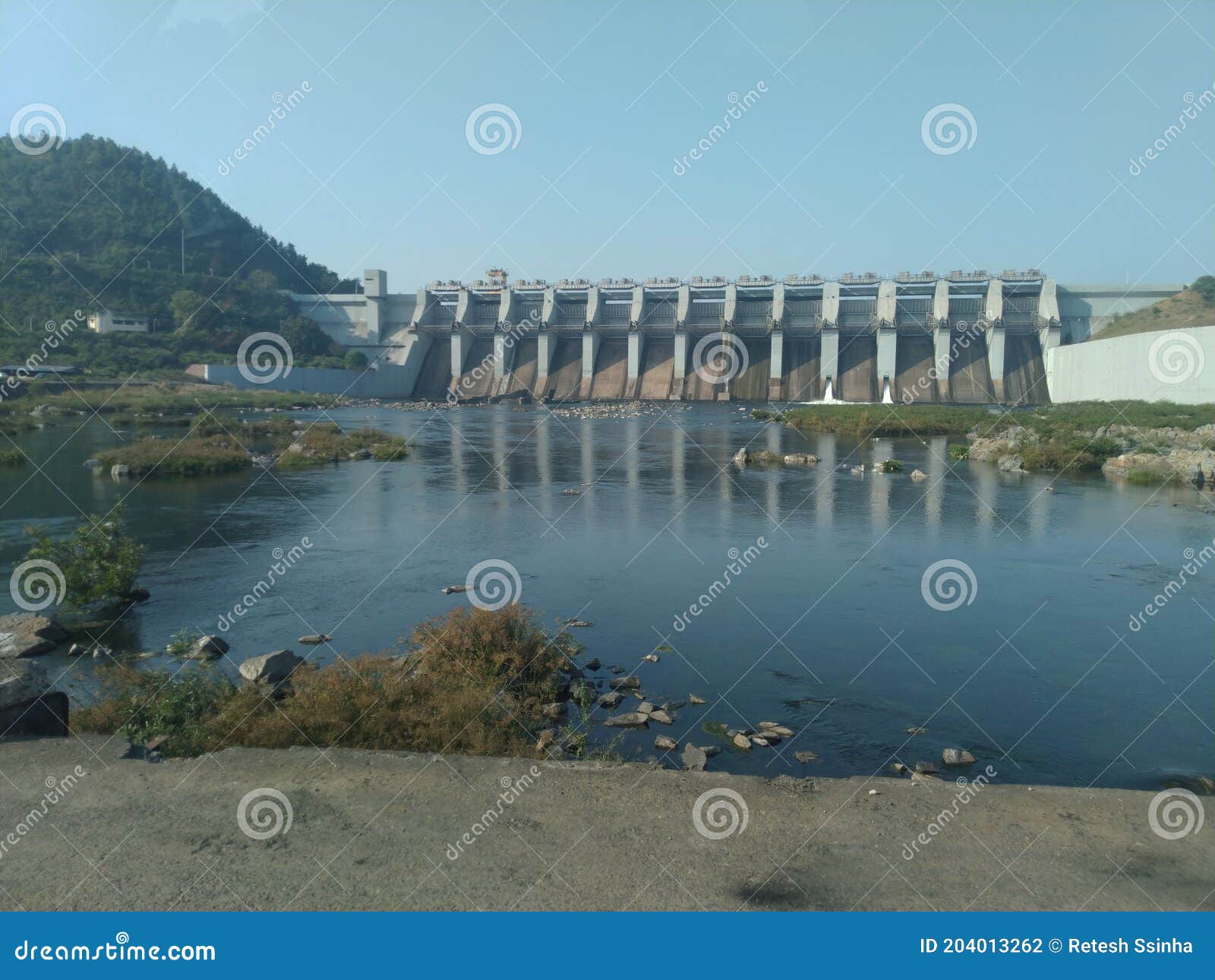 Electro Hydro Power Generation Dam Stock Photo - Image of vacation ...
