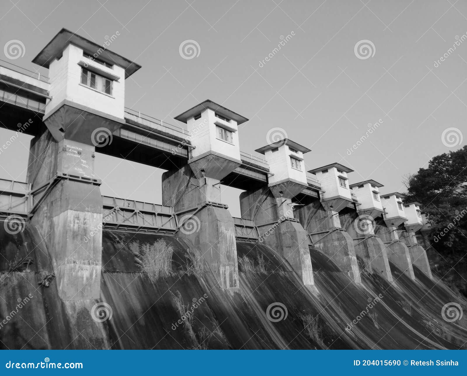 Electro Hydro Power Generation Dam Stock Photo - Image of photograph ...
