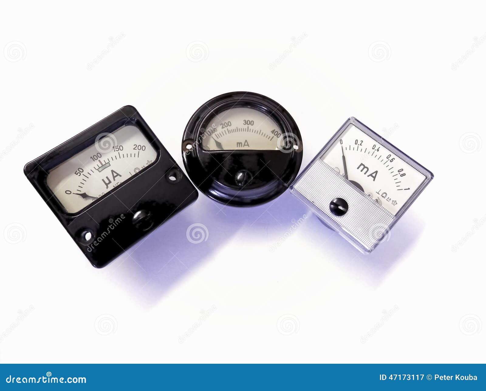 Electro Magnetic Analog Measuring Device. Stock Image - Image of ...