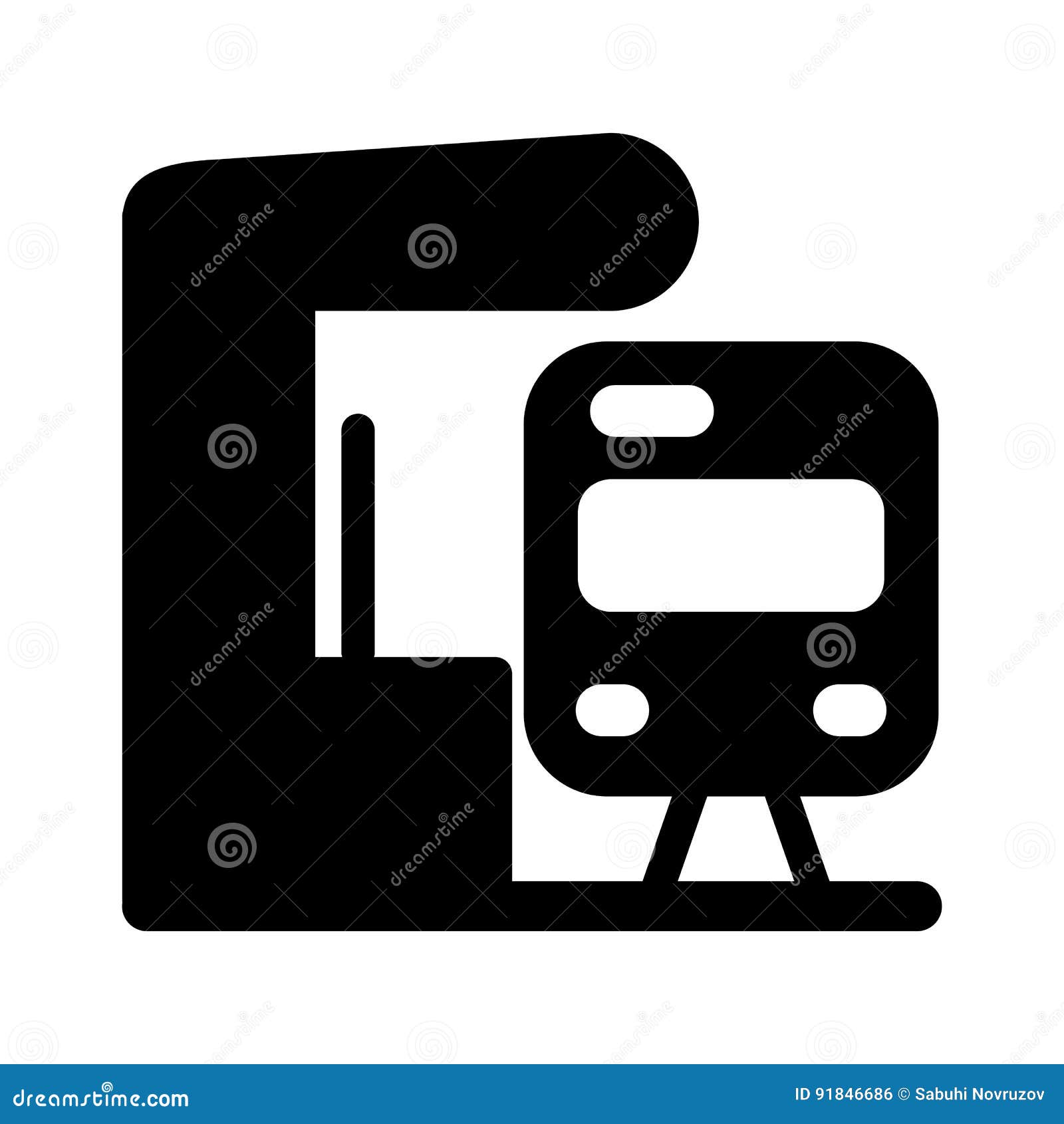 Electro Train Stop. Vector Icon Isolated on White Background Stock ...