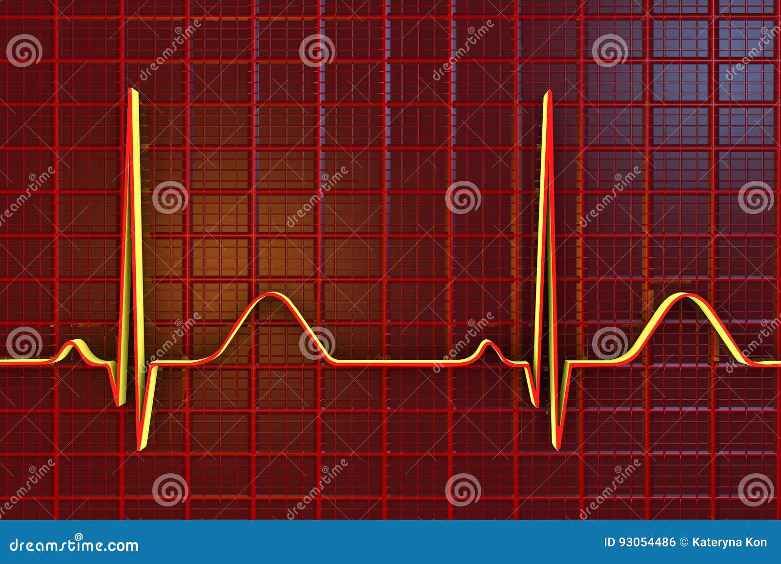 Electrocardiogram, ECG Background Stock Illustration - Illustration of ...