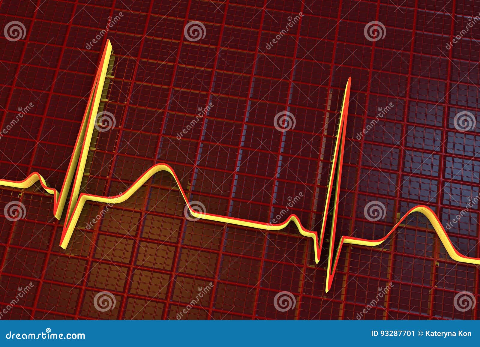 Electrocardiogram, ECG Background Stock Illustration - Illustration of ...