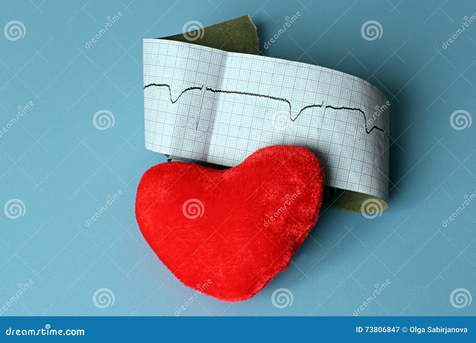 Electrocardiogram Graph and Heart Shape, Ekg Rhythm, Medicine Concep ...