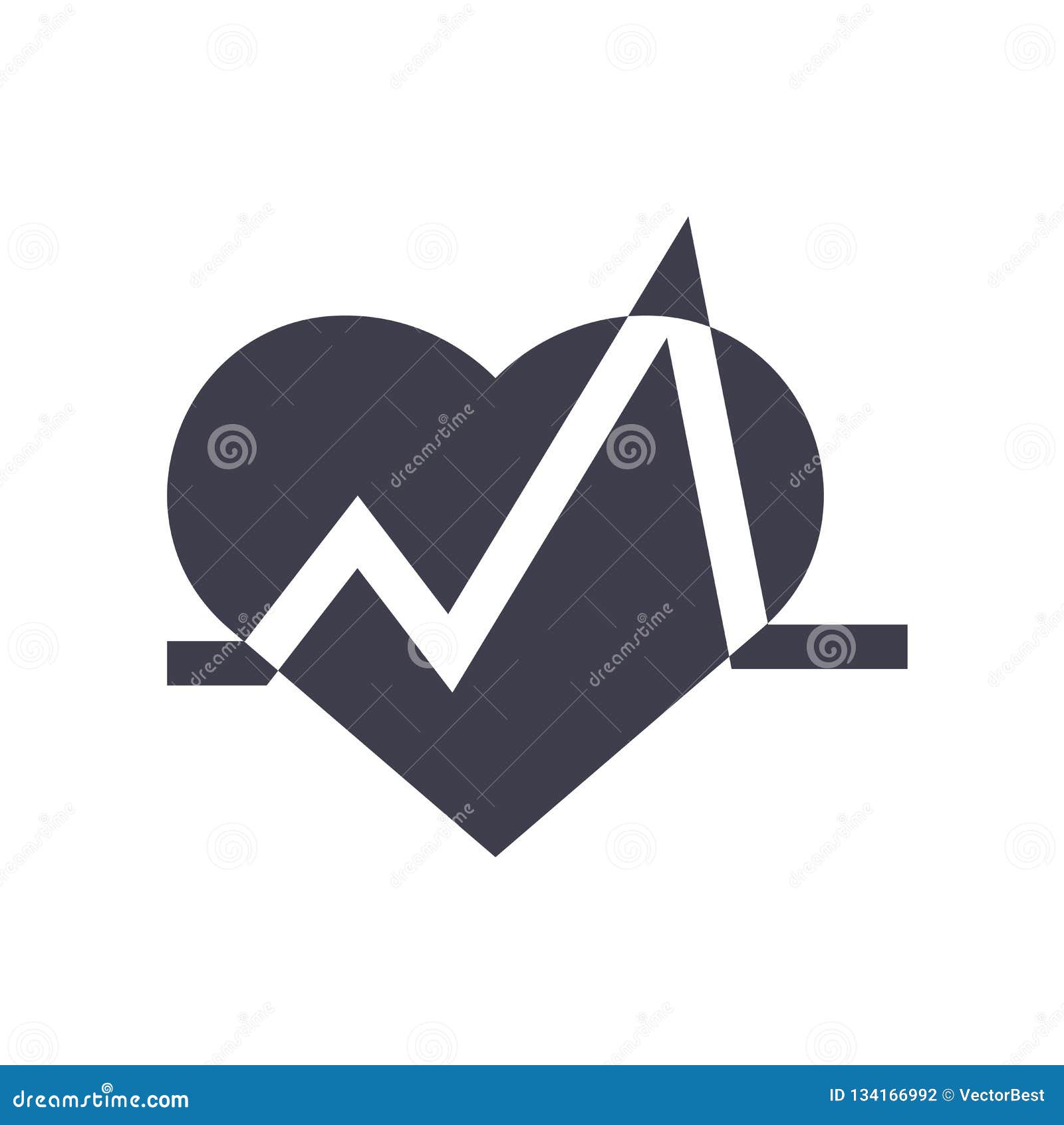 Electrocardiogram Icon Vector Sign and Symbol Isolated on White ...