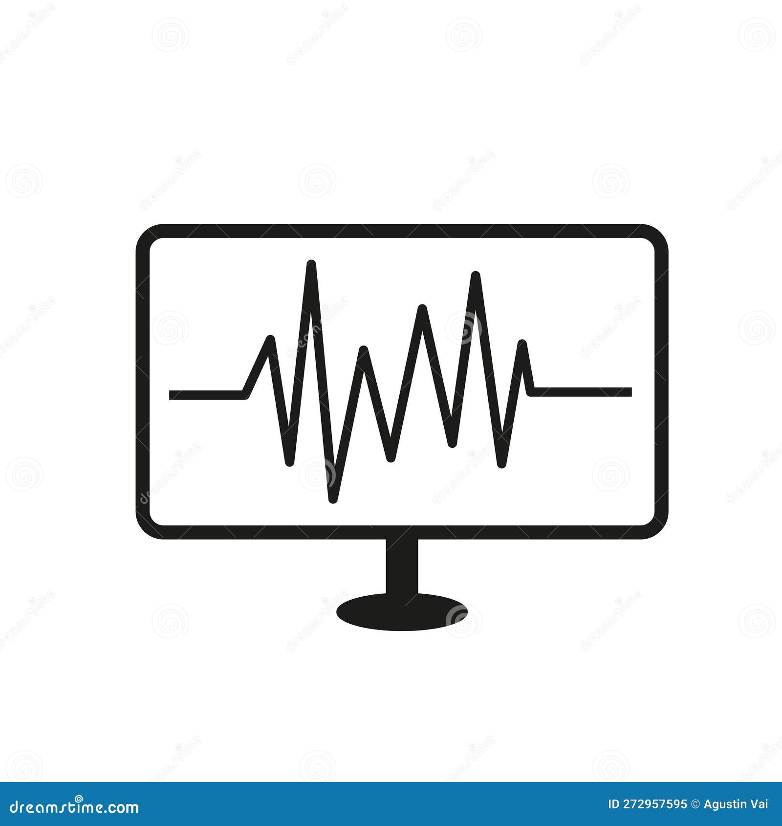 Electrocardiogram Line And Solid Icon, Medical Tests Concept, Heart ...
