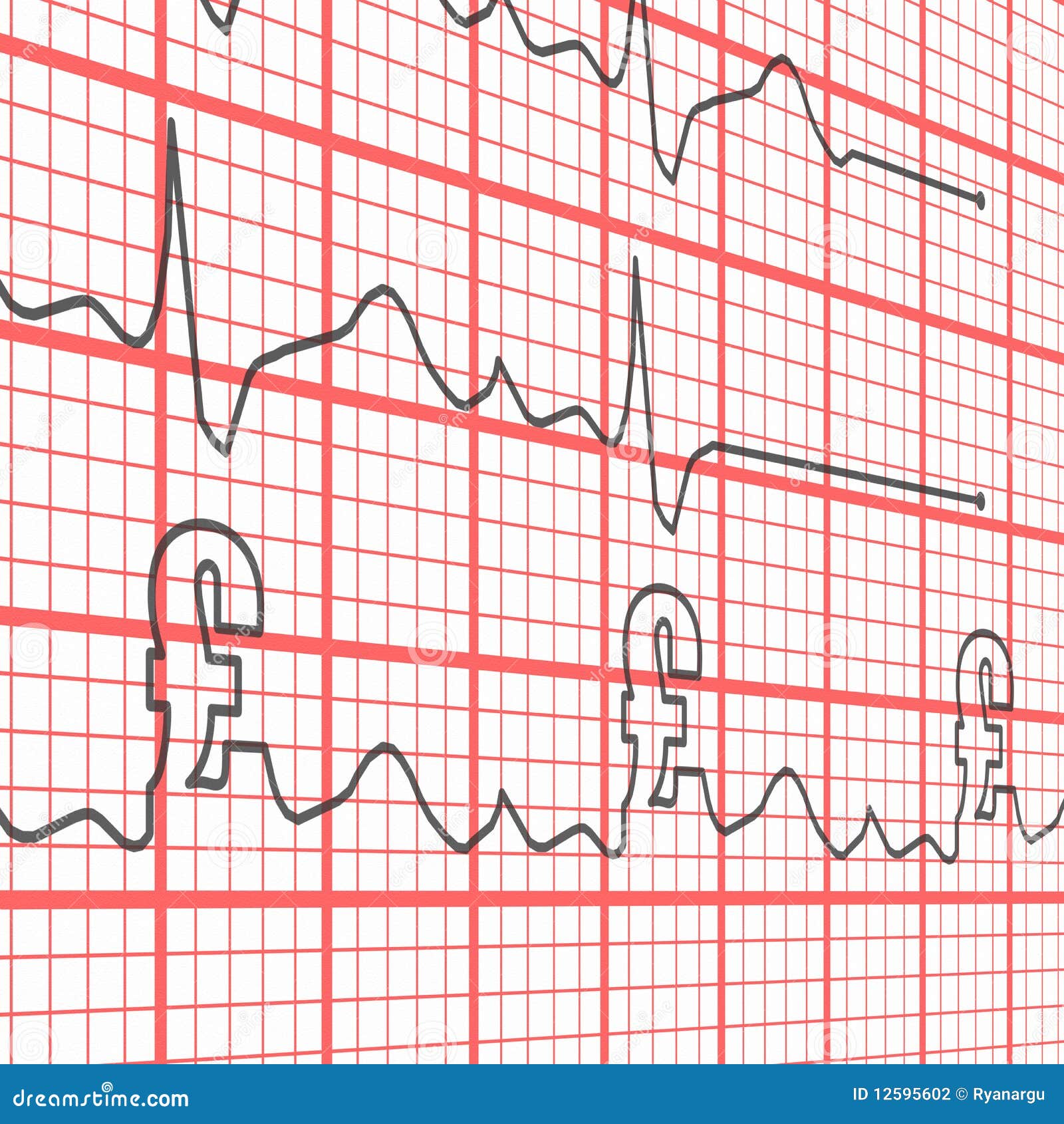 Electrocardiogram Pounds stock illustration. Illustration of emergency ...
