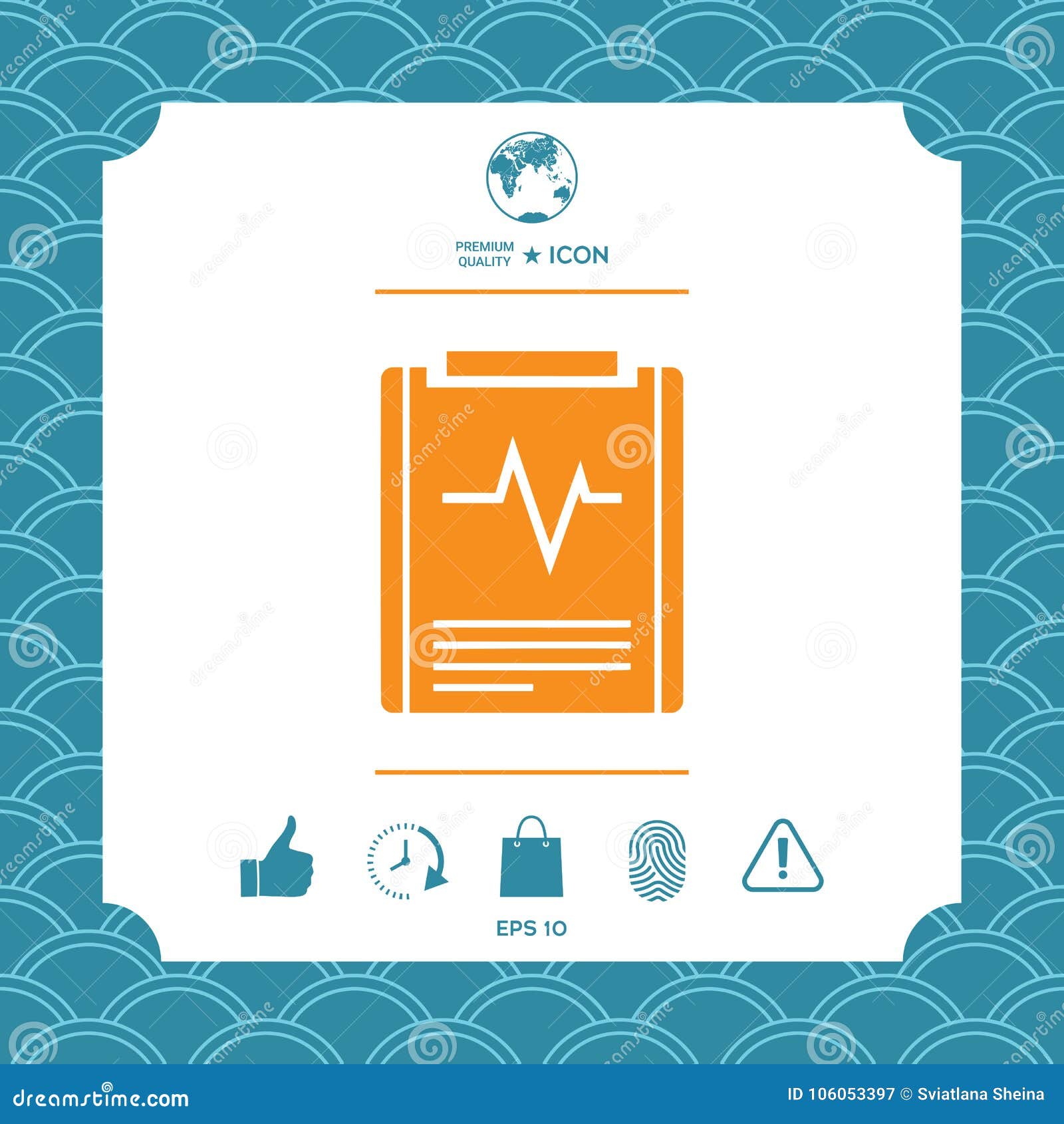 Electrocardiogram Symbol Icon Stock Vector - Illustration of cardiogram ...