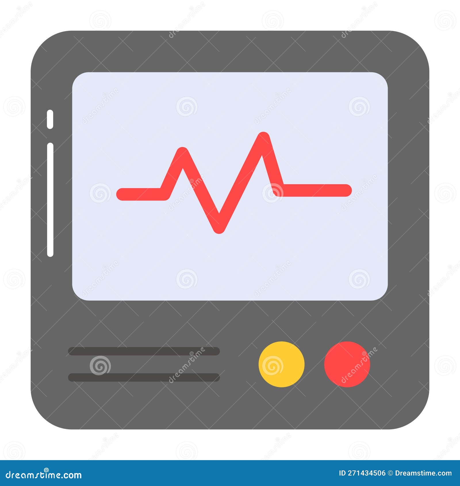Electrocardiogram Vector Icon In 6 Different Modern Styles. Black, Two Colored Electrocardiogram ...