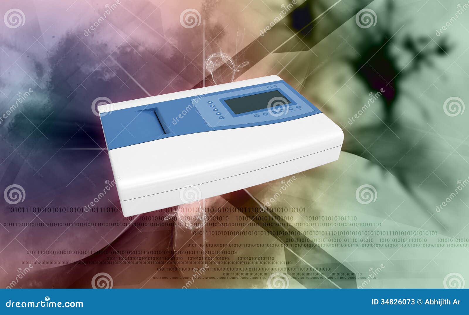 Electrocardiograph Machine With ECG Royalty-Free Illustration ...