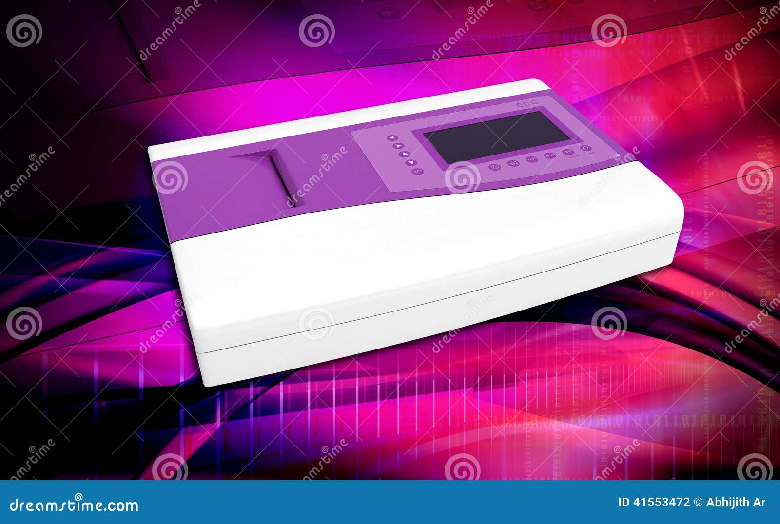 Electrocardiograph Machine With ECG Royalty-Free Illustration ...