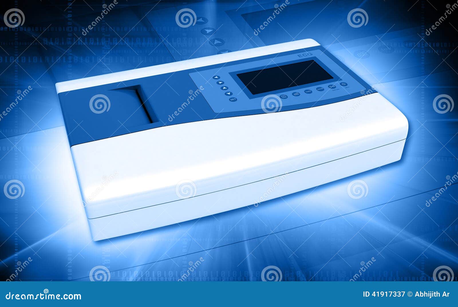 Electrocardiograph Machine With ECG Royalty-Free Illustration ...