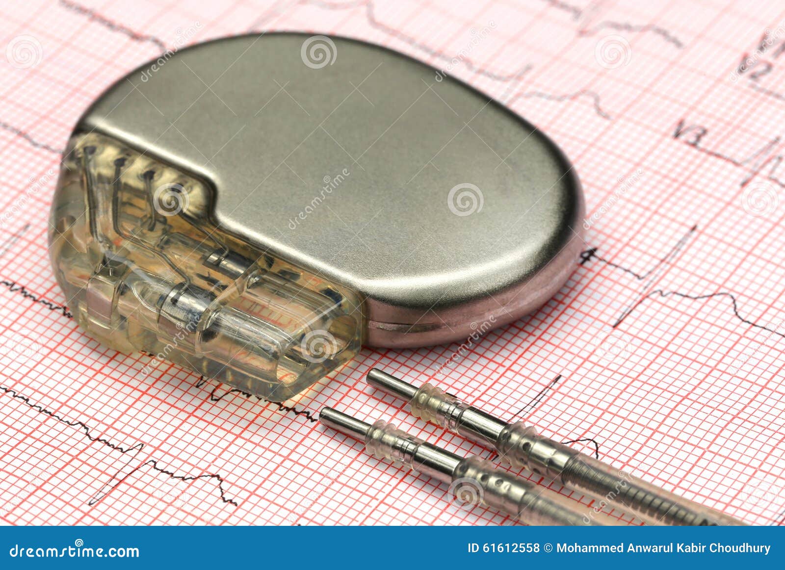 Electrocardiograph With Pump Electrodes With Electrocardiogram Royalty ...