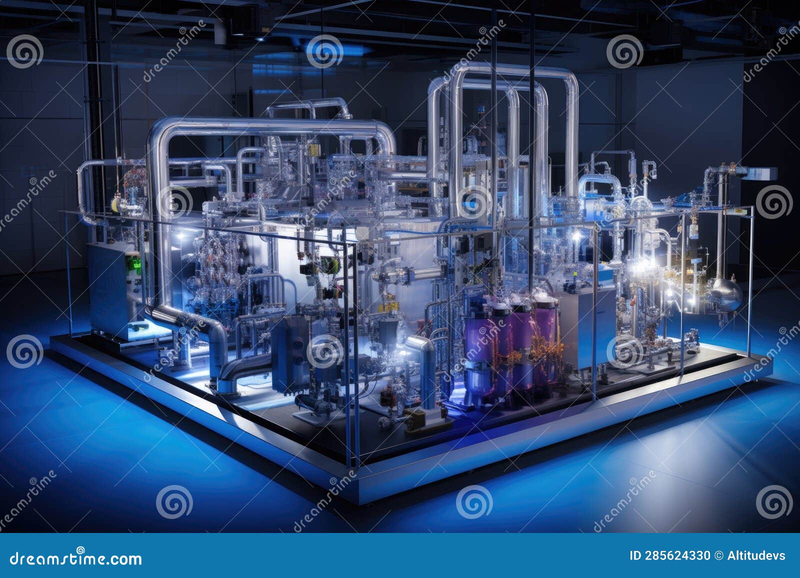 Electrochemical Hydrogen Production Technology Stock Illustration ...