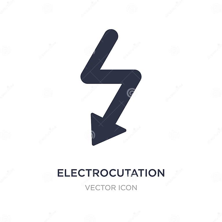 Electrocutation Danger Icon on White Background. Simple Element ...