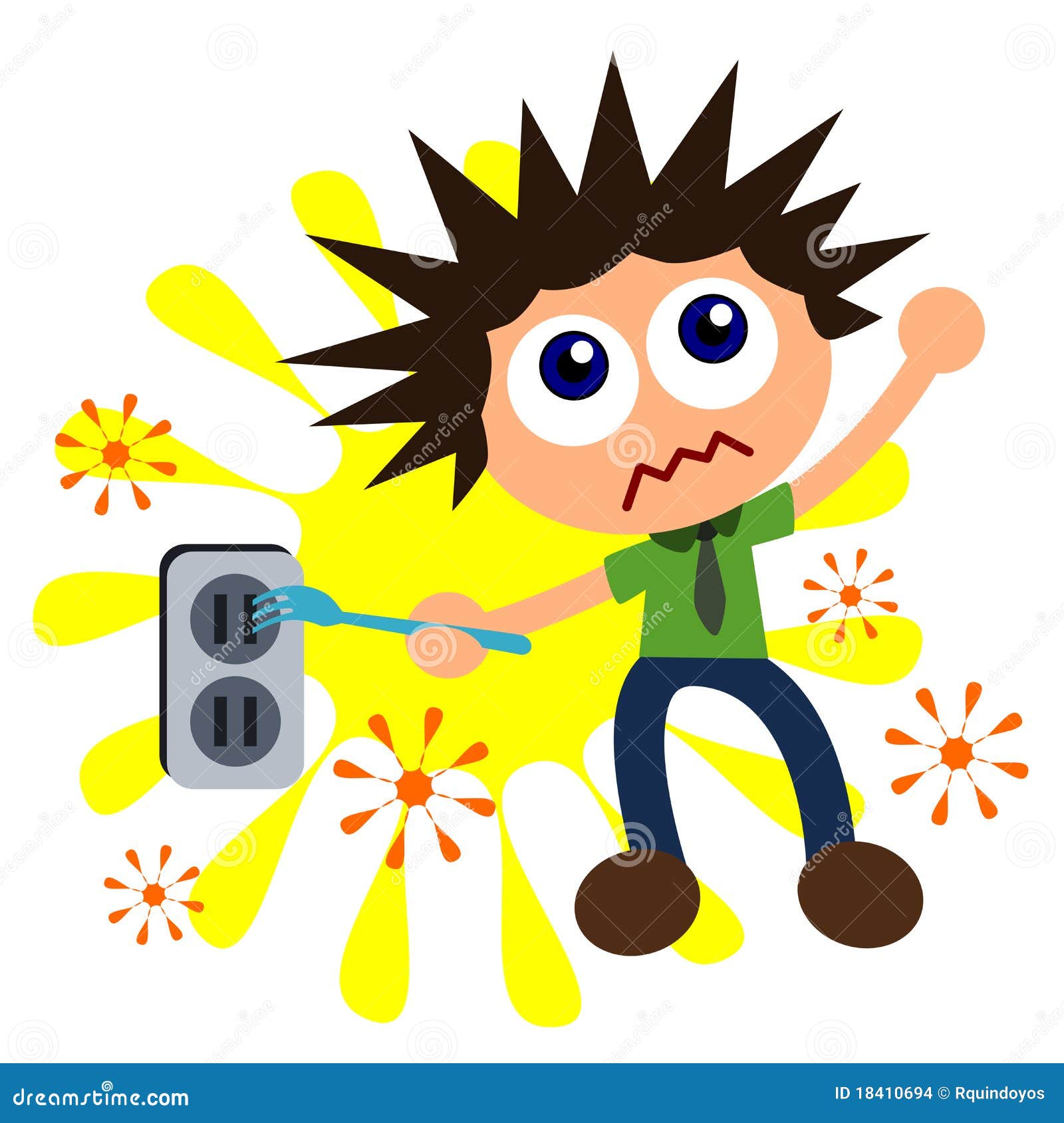 Electrocuted man stock illustration. Illustration of caution - 18410694