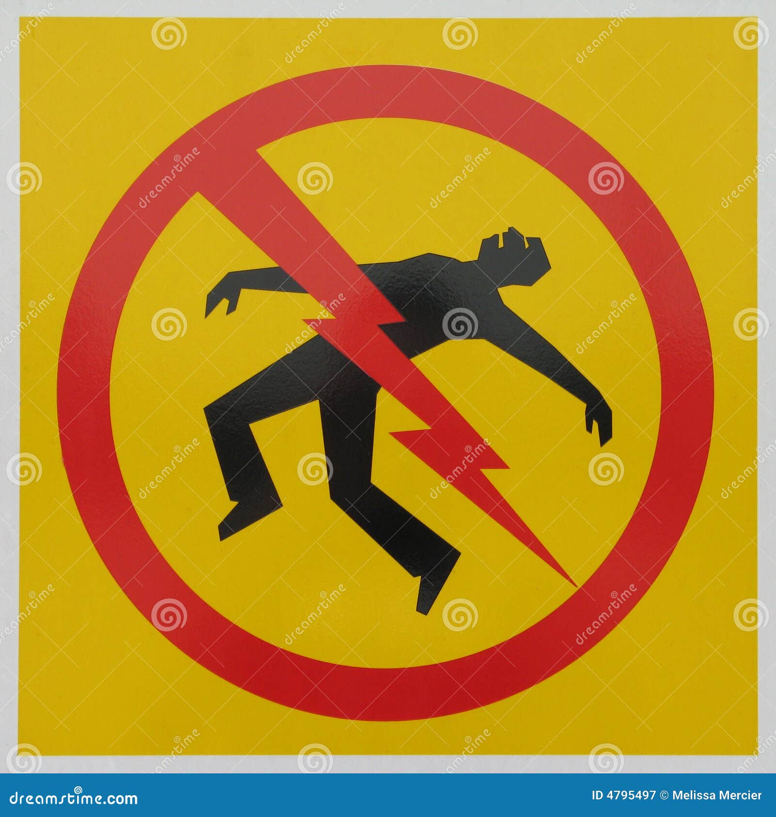 Electrocution danger sign stock image. Image of bright - 4795497